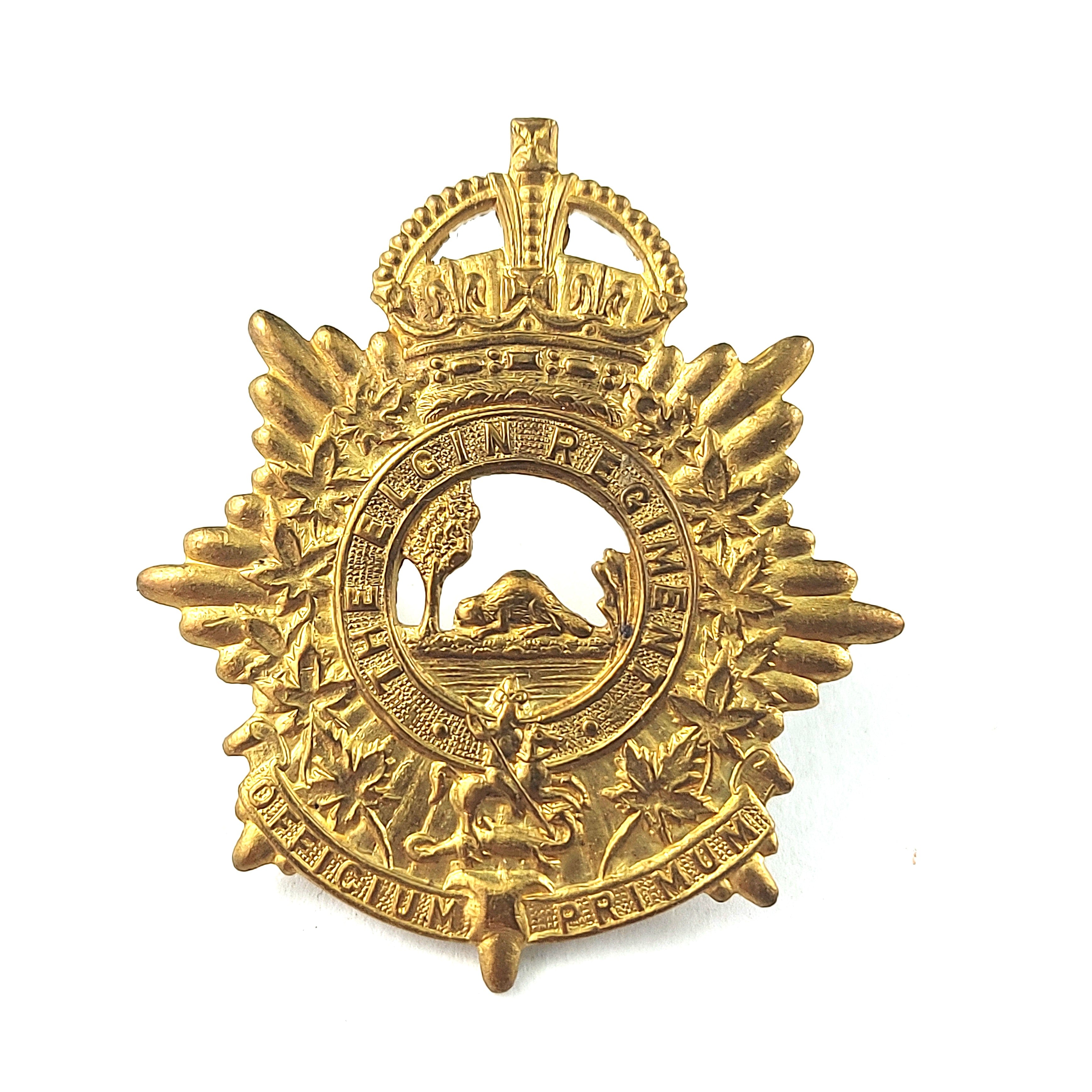 WW2 Canadian The Elgin Regiment Cap Badge – Canadian Soldier Militaria