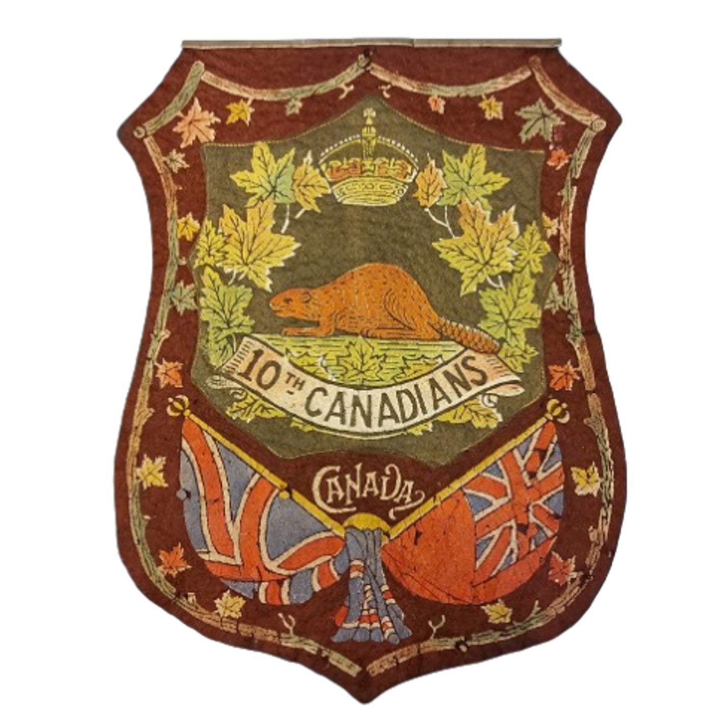 WW1 Canadian 10th Battalion Wall Pennant Banner -Calgary Alberta ...