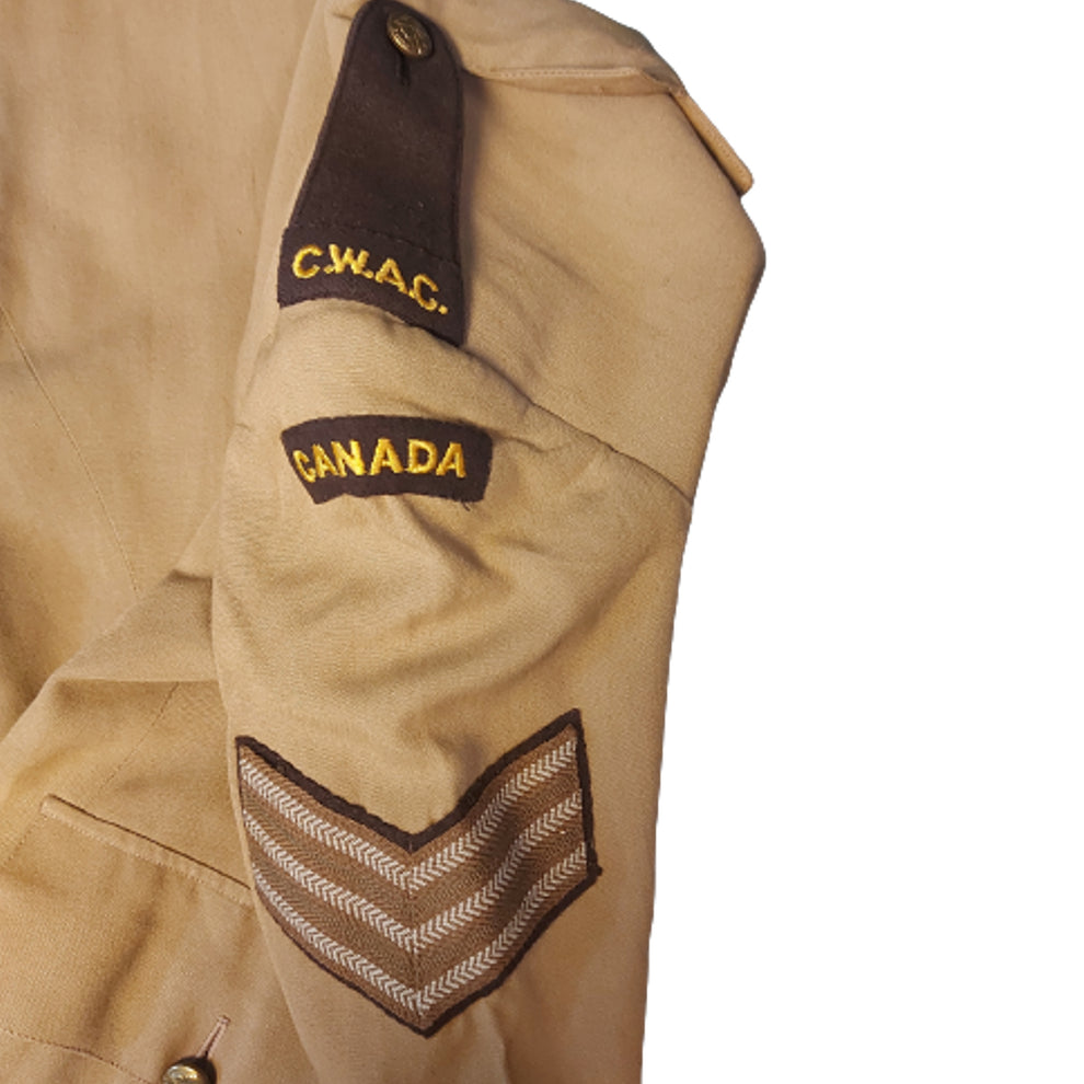 WW2 CWAC Canadian Women's Army Corps Summer Tunic – Canadian Soldier ...