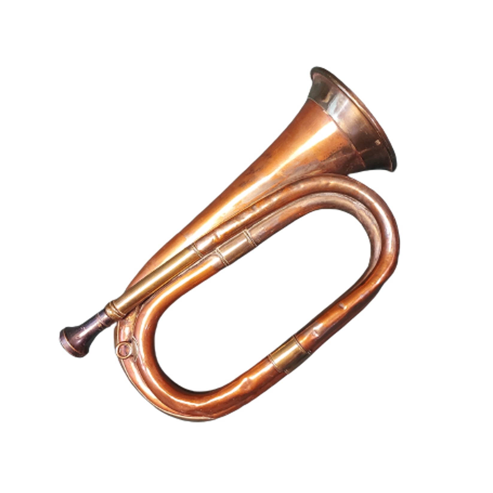 WW1 Canadian British Field Bugle -Maker Marked – Canadian Soldier Militaria