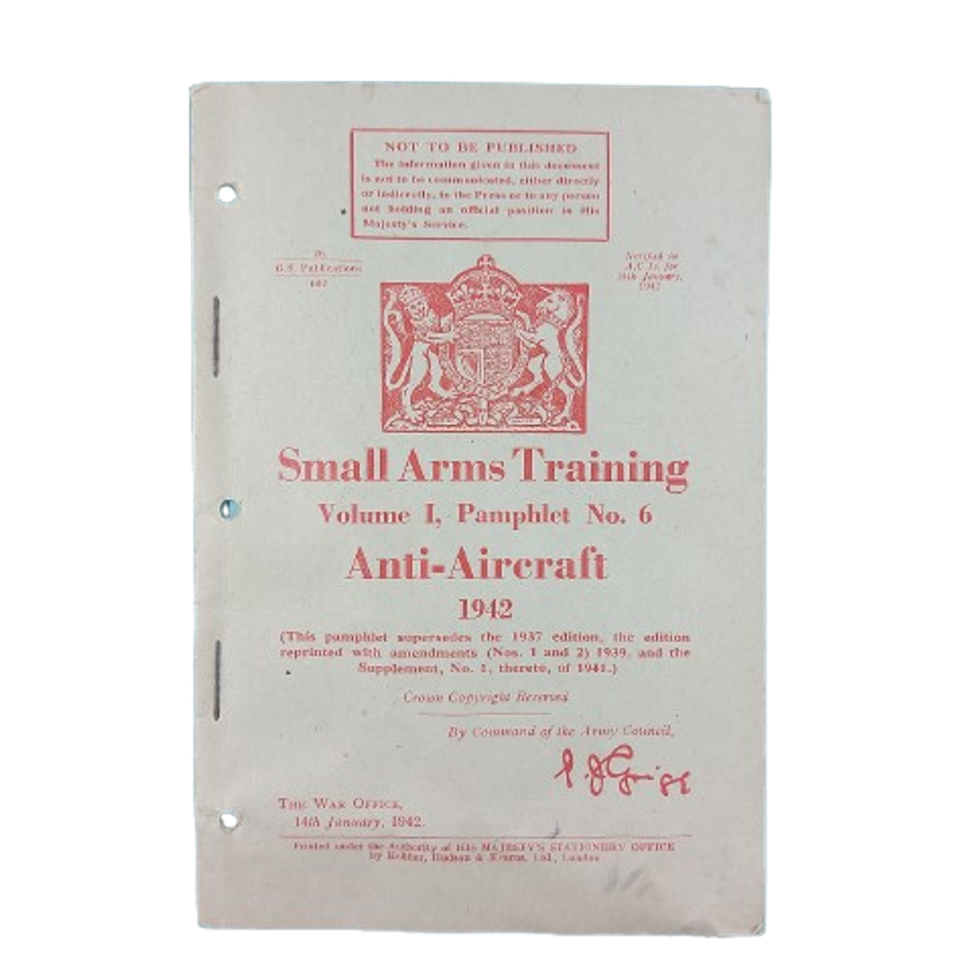 WW2 Canadian Training Manual Anti-Aircraft 1942 – Canadian Soldier ...