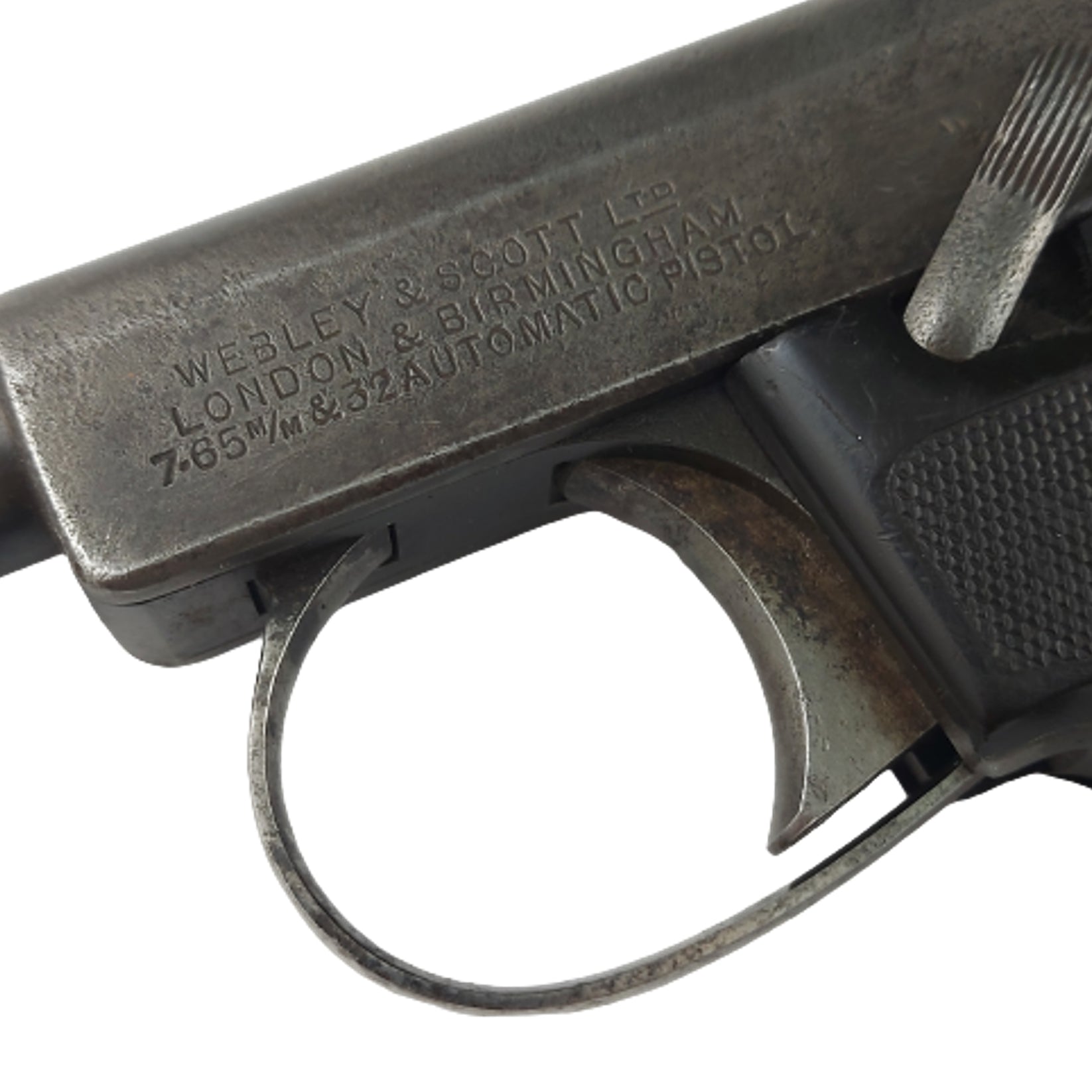 Deactivated WW1 Webley And Scott Self Loading Service Pistol – Canadian ...