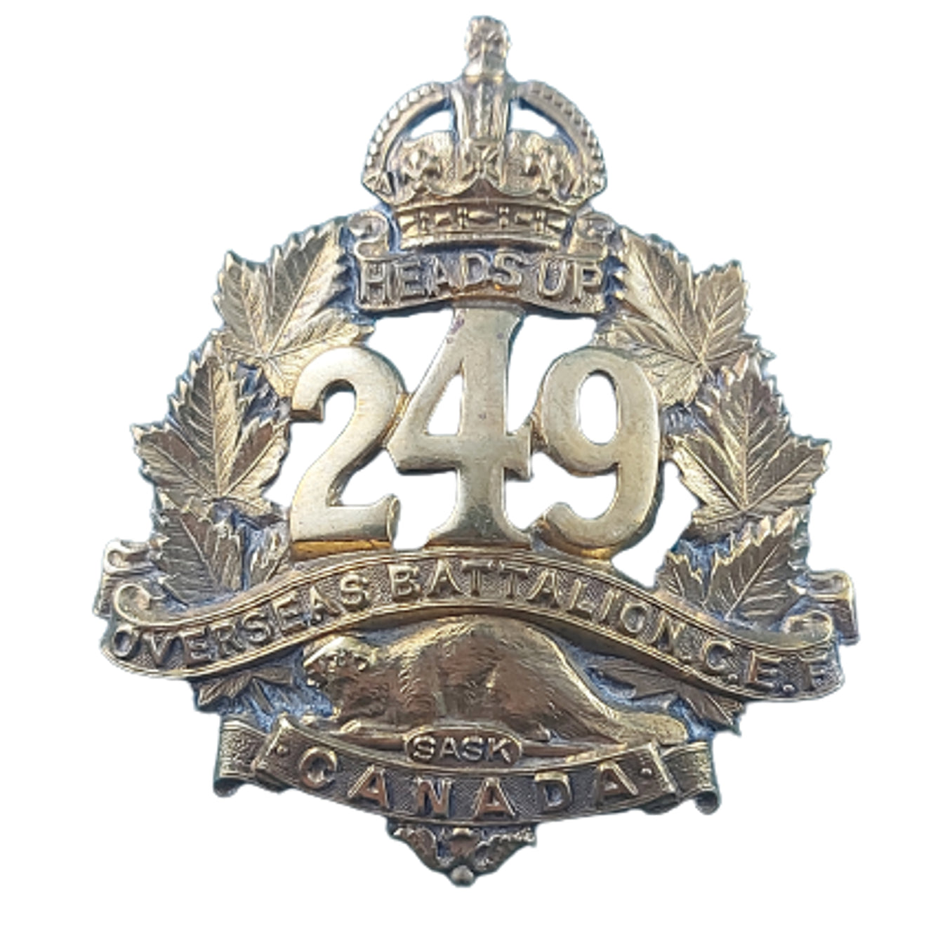 WW1 Canadian 249th Battalion Regina, Saskatchewan Cap Badge – Canadian ...