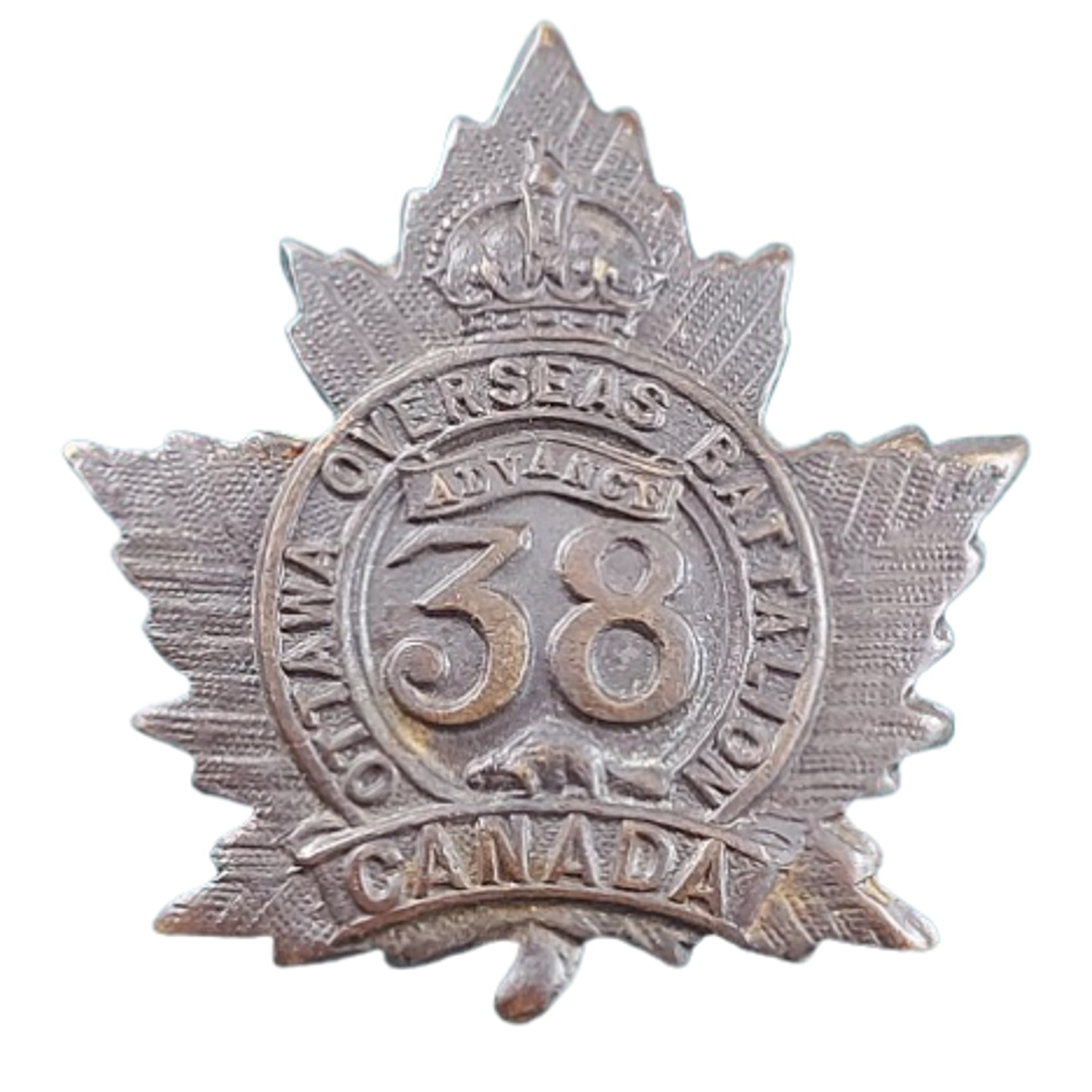 WW1 Canadian 38th Battalion Cap Badge -Ottawa Ontario – Canadian ...