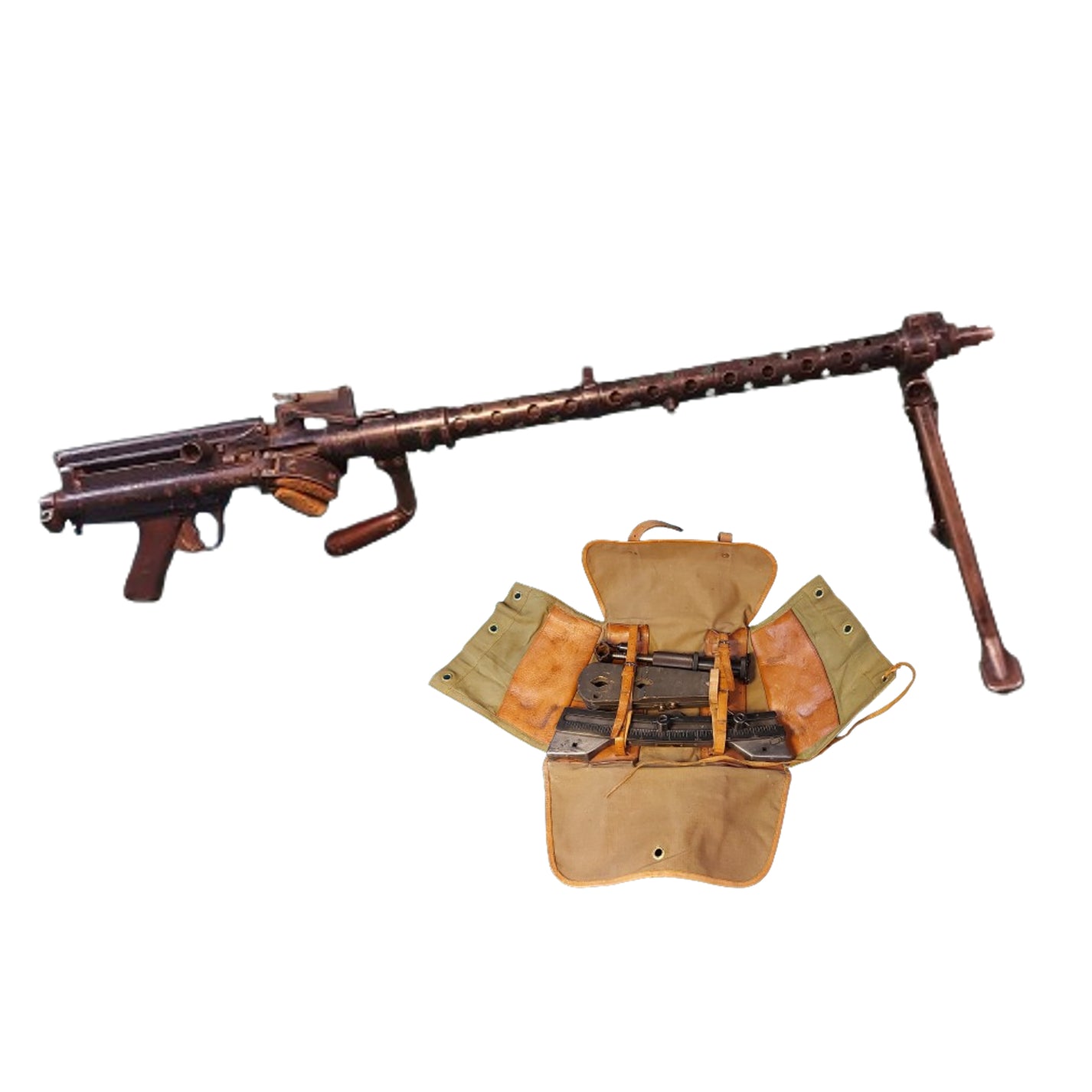 WW2 German Deactivated MG13 M.G. With Indirect Firing Assist Kit – Canadian Soldier Militaria