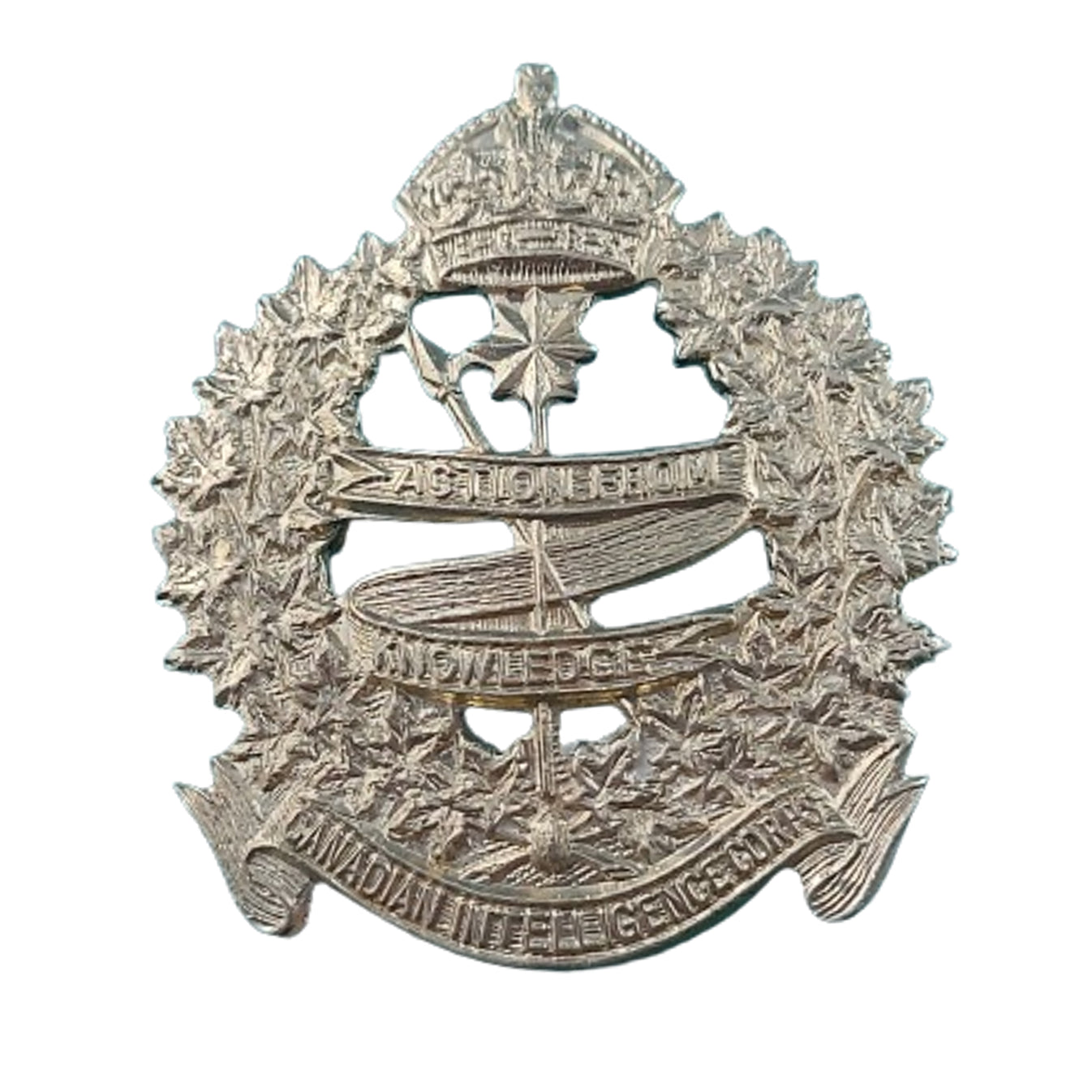 WW2 Canadian Intelligence Corps Cap Badge – Canadian Soldier Militaria