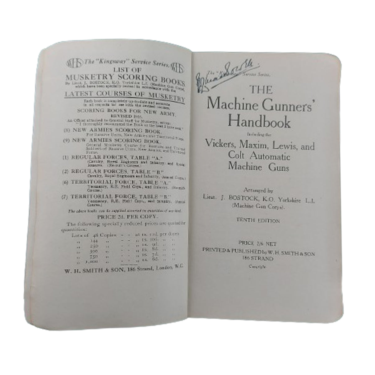 WW1 British Named Machine Gunners' Handbook – Canadian Soldier Militaria