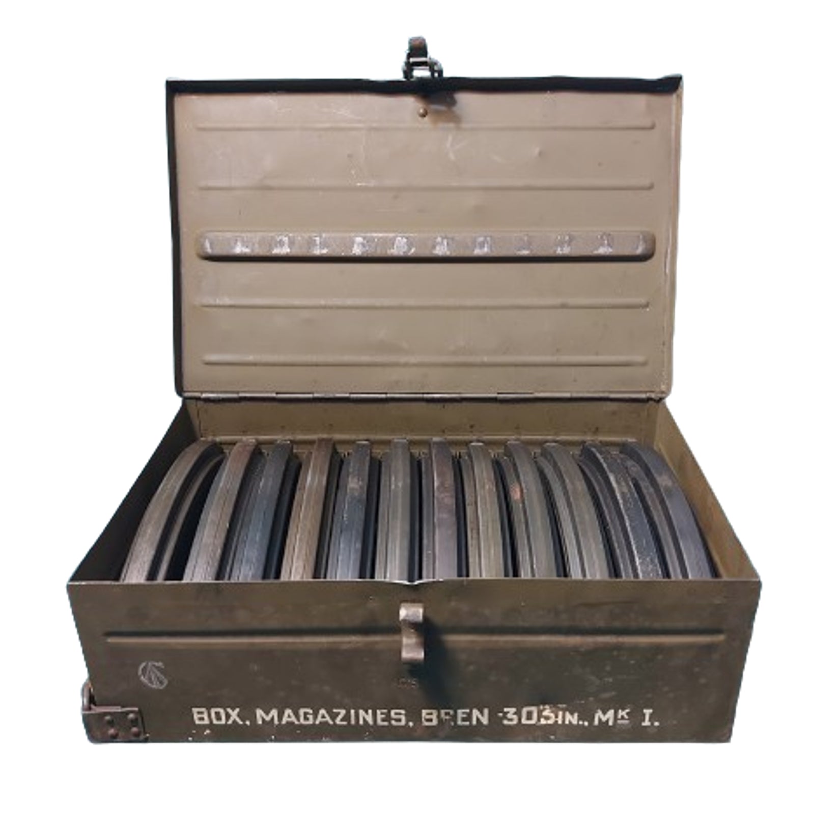 WW2 Canadian Mk.I Bren Gun Magazine Chest With 12 Spare Magazines ...