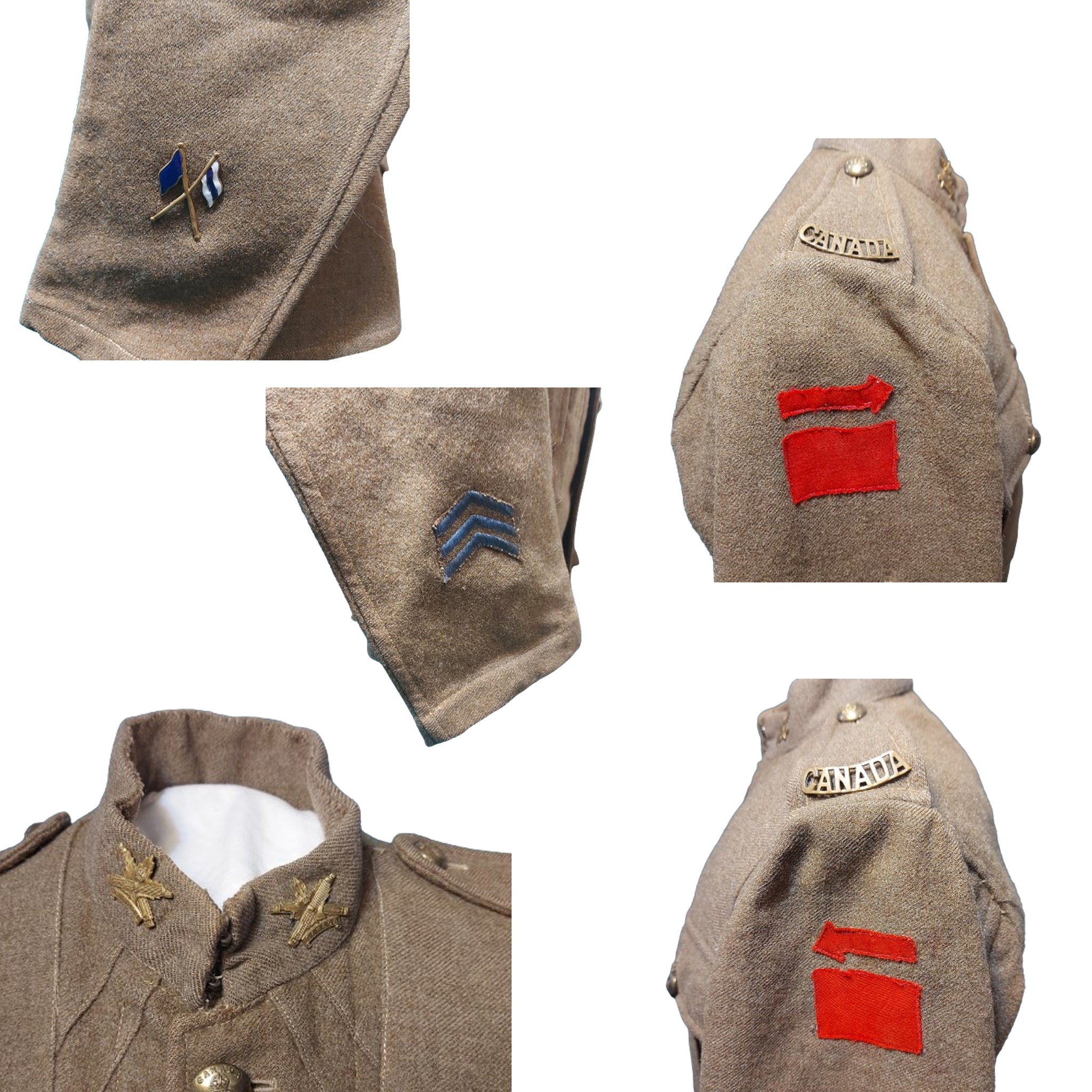 WW1 Canadian Named CEF Uniform Grouping - Pte. W.W. Brown 2nd.Co. 1st ...