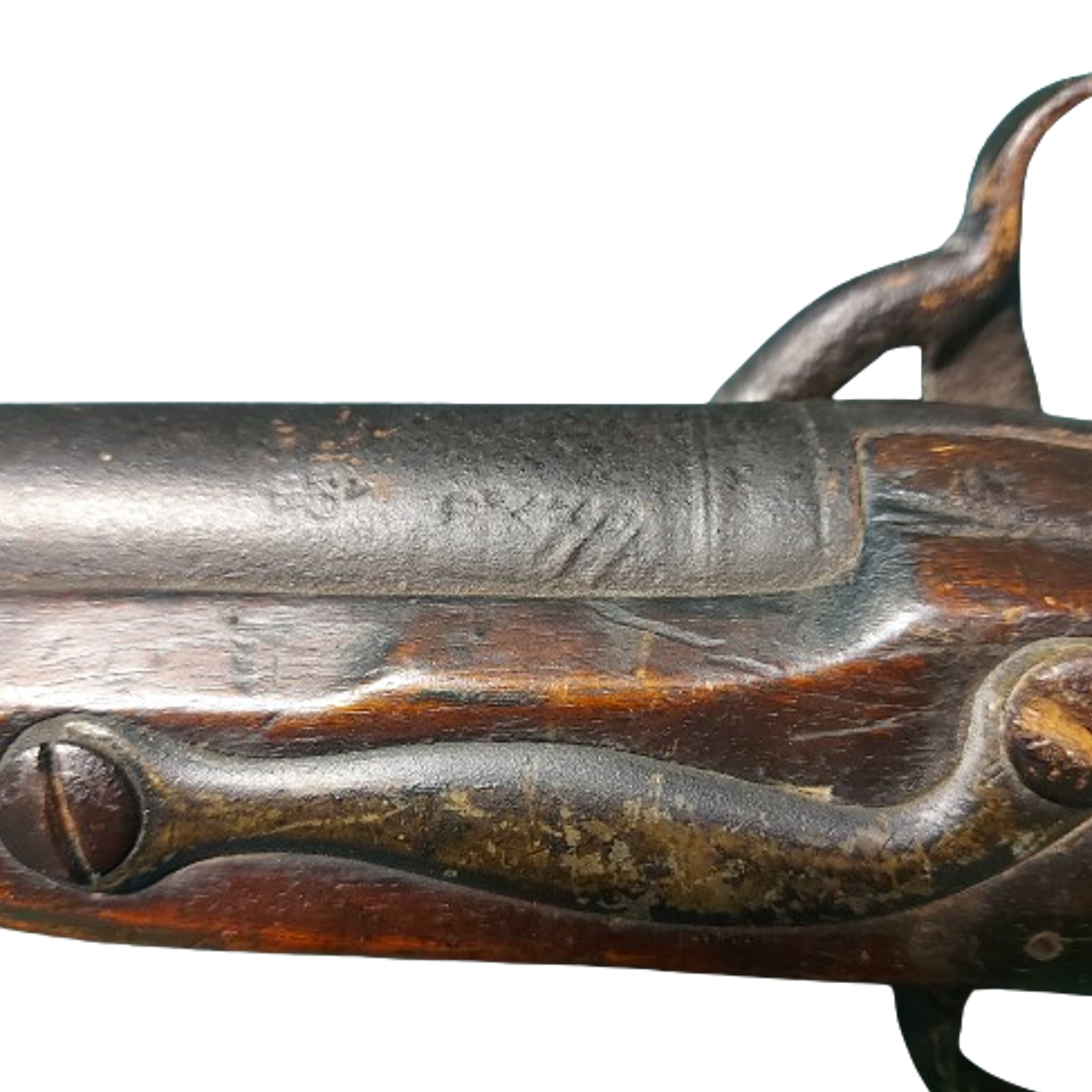 Pre-WW1 Antique Canadian Issue India Pattern Brown Bess Musket 14th Ba ...