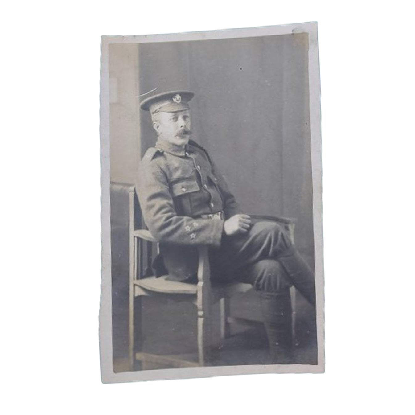 WW1 British Officer Picture Postcard – Canadian Soldier Militaria