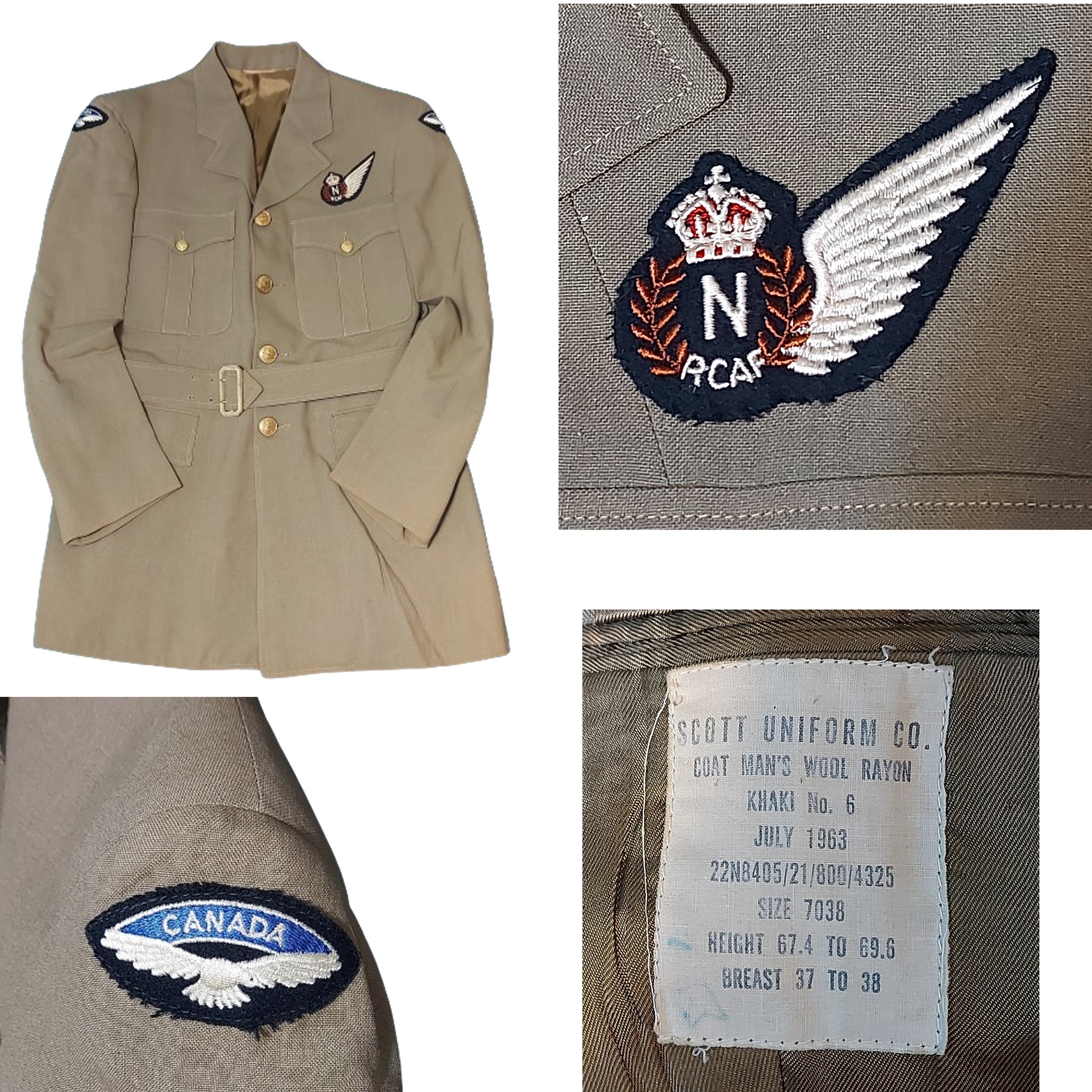WW2 Polish Air Force Post-WW2 RCAF Royal Canadian Air Force Named Unif ...