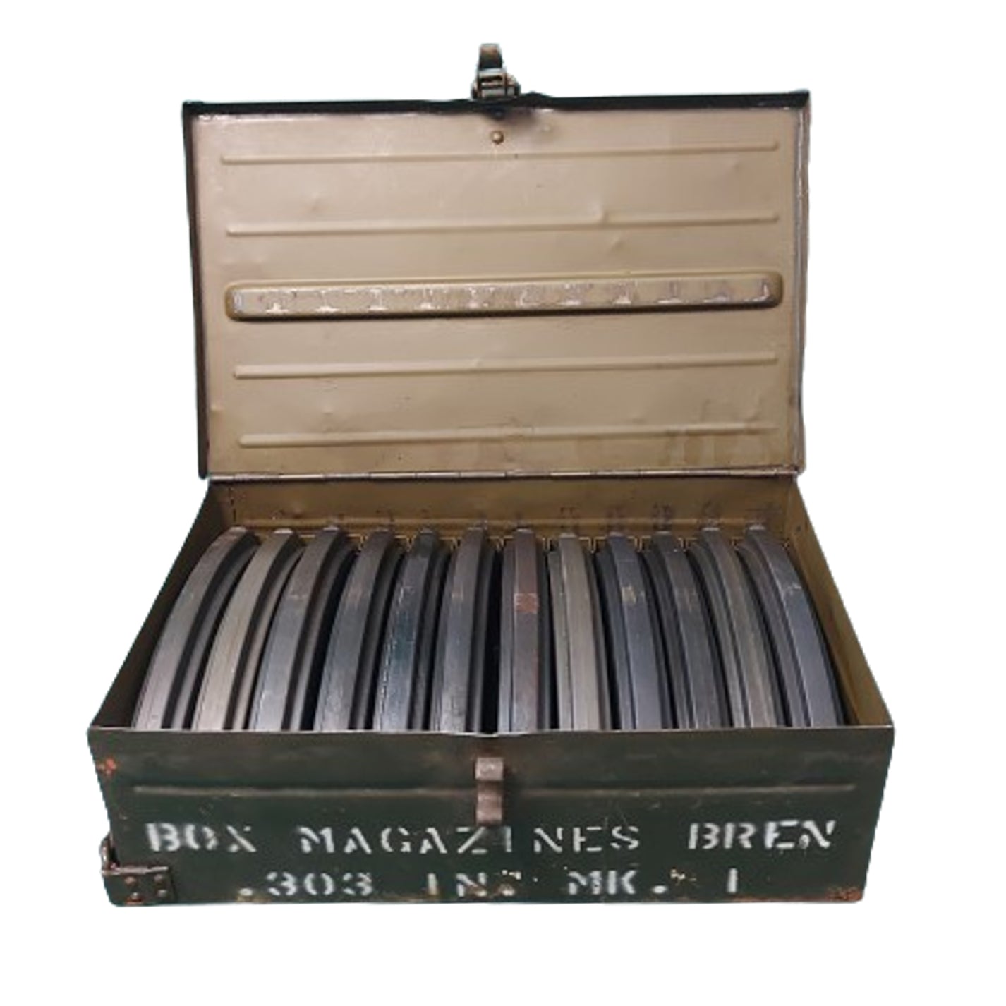 WW2 Canadian Bren Gun Magazine Chest With Magazines – Canadian Soldier ...