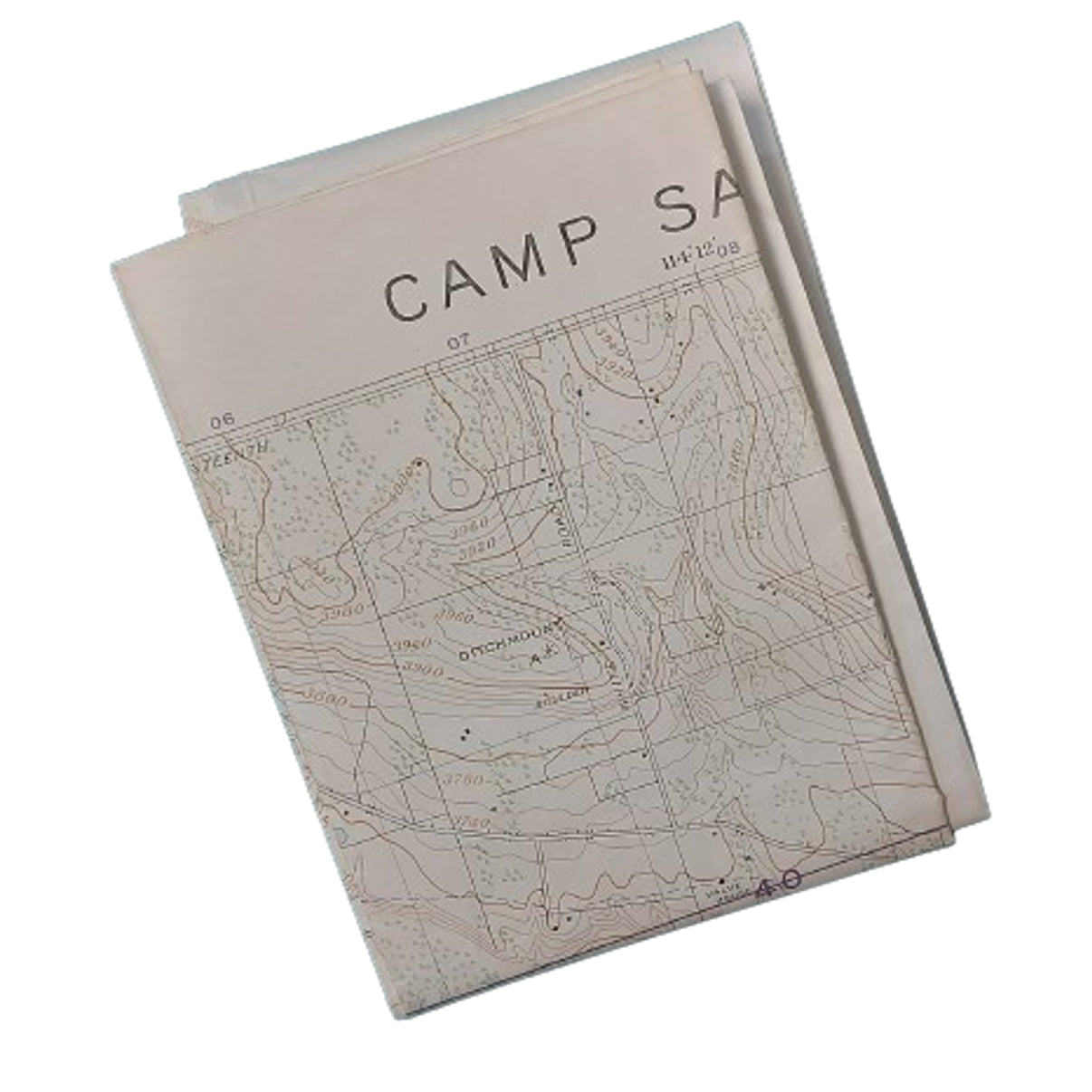 Pre-WW2 1924 Nation Defence Map -Camp Sarcee – Canadian Soldier Militaria