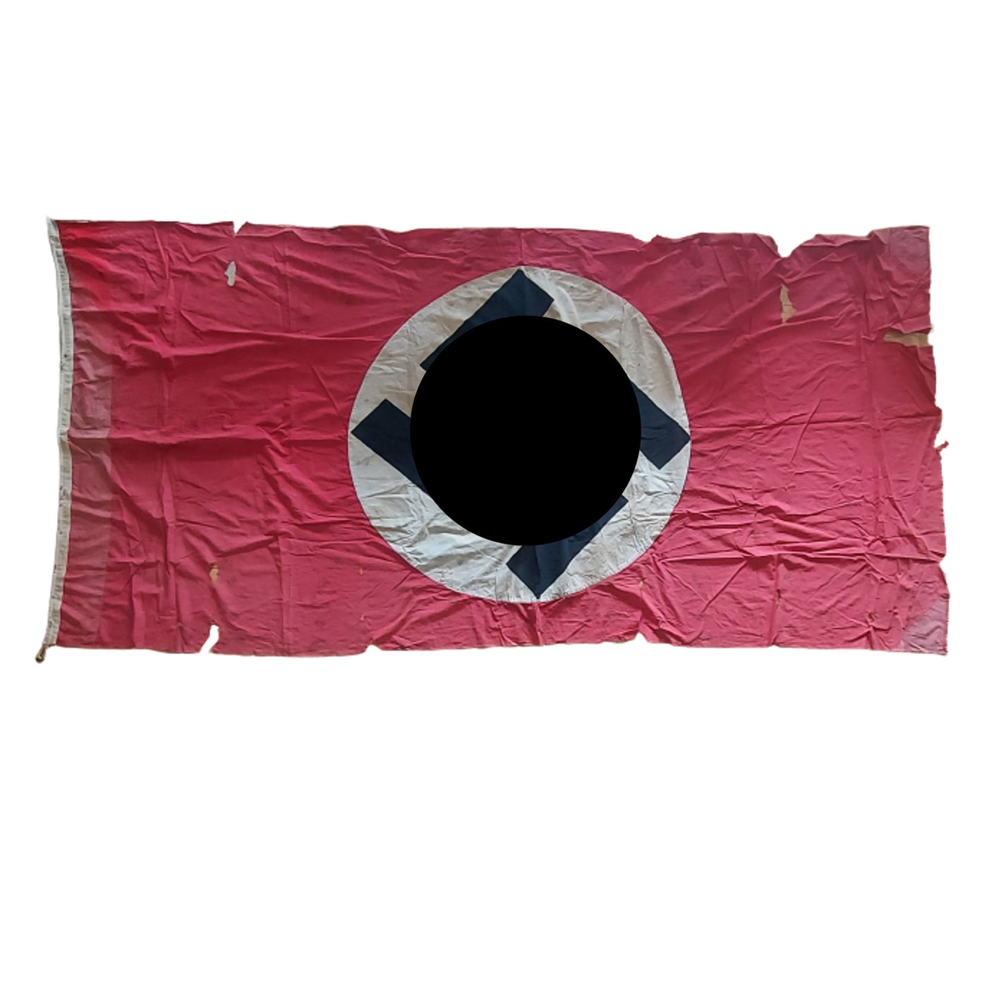 WW2 German Battle Damaged NSDAP Building Flag – Canadian Soldier Militaria