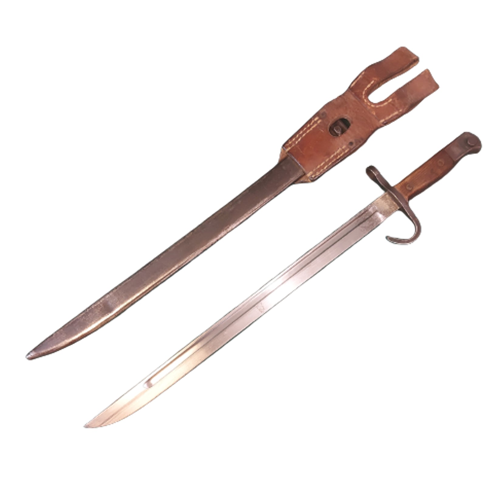 WW2 Japanese Arisaka Hook Quillon Type 30 Bayonet With Scabbard And Fr ...