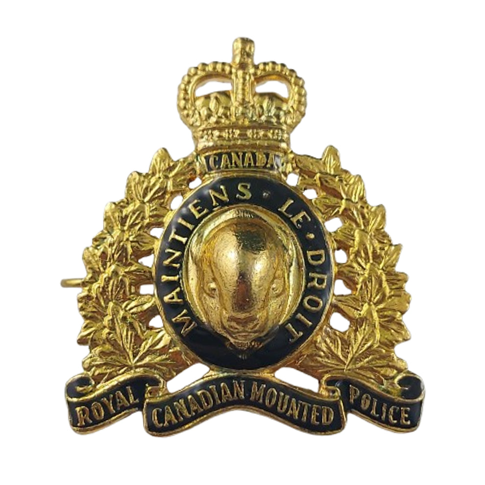 Post-WW2 Canadian RCMP Royal Canadian Mounted Police Cap Badge - Large ...