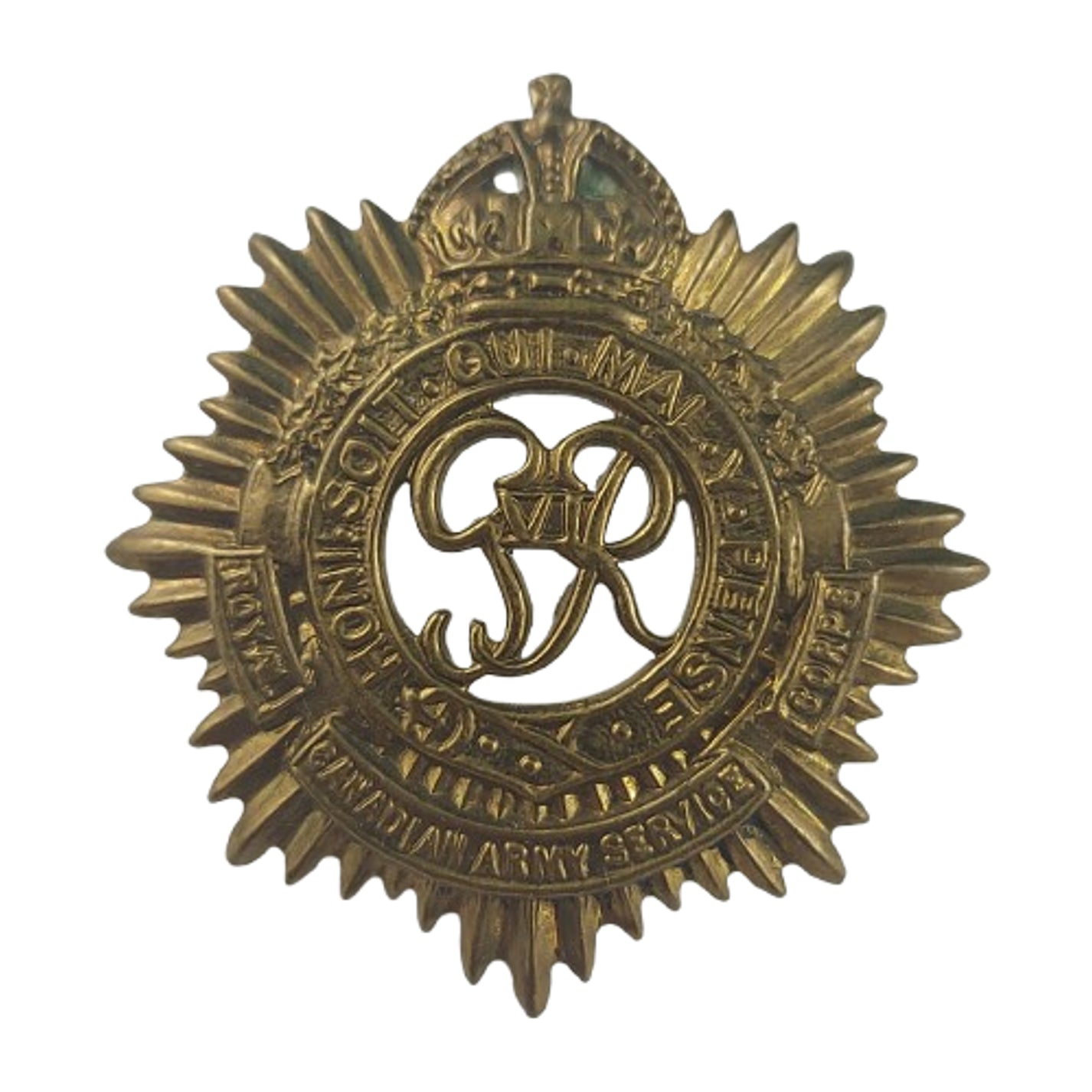 WW2 Canadian RCASC Royal Canadian Army Service Corps Cap Badge ...