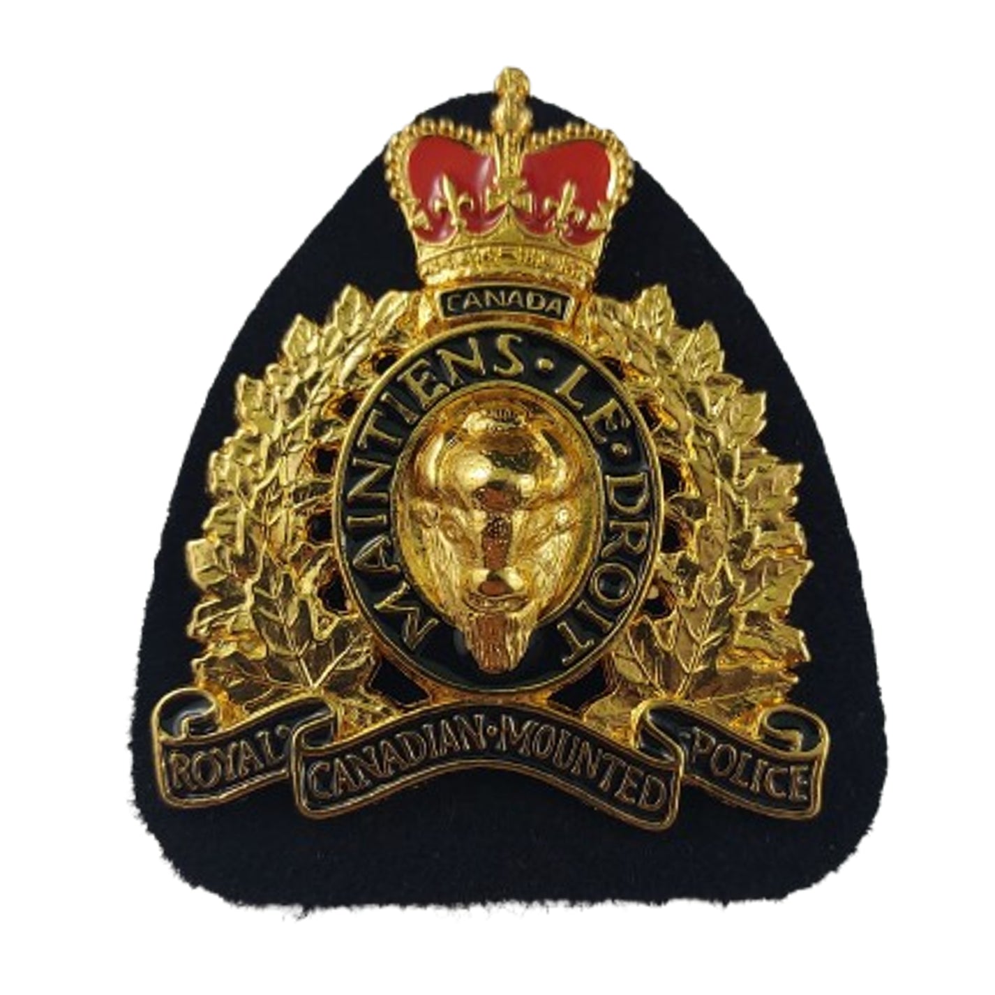 Post-WW2 Canadian RCMP Royal Canadian Mounted Police Cap Badge 1979 Is ...