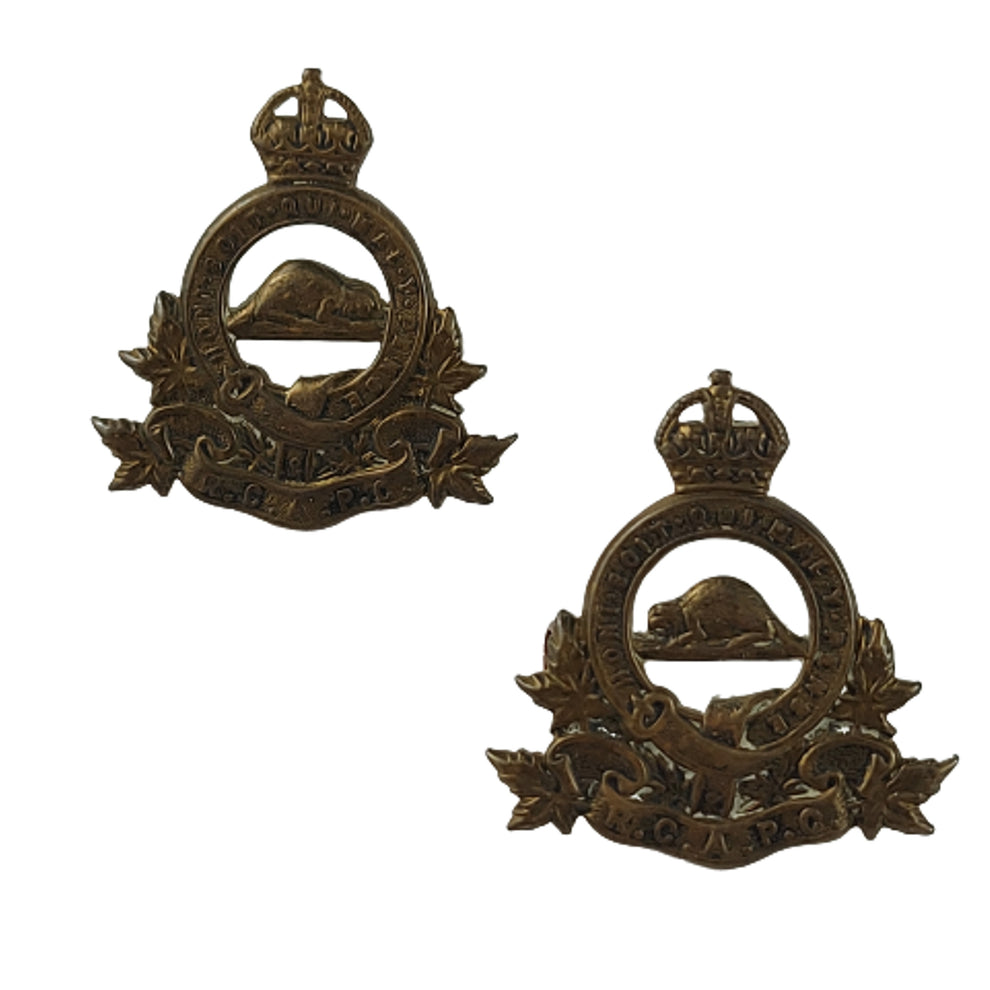 WW2 RCAPC Royal Canadian Army Pay Corps Collar Badge Pair – Canadian ...