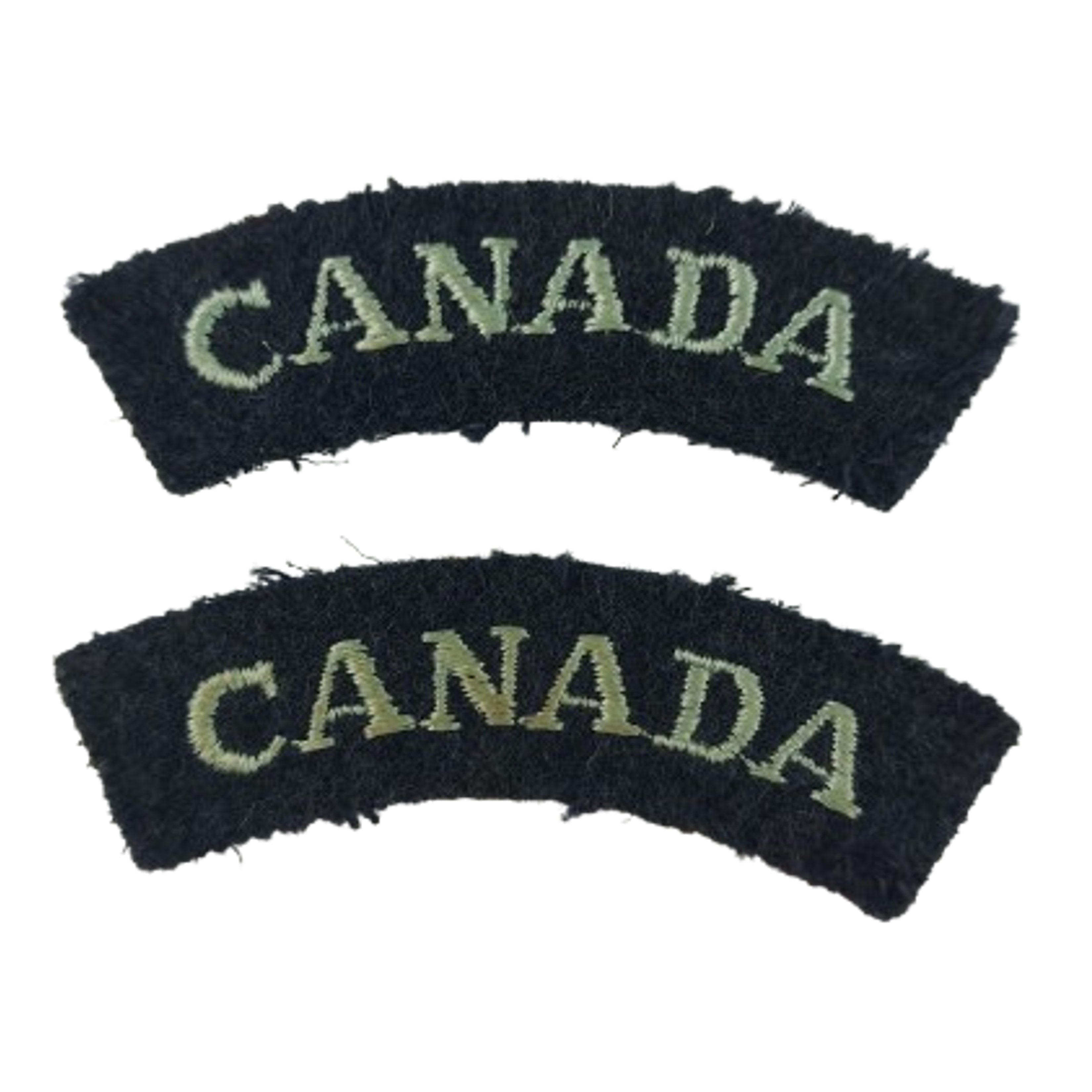WW2 Canadian RCAF Royal Canadian Air Force CANADA Shoulder Title Pair ...