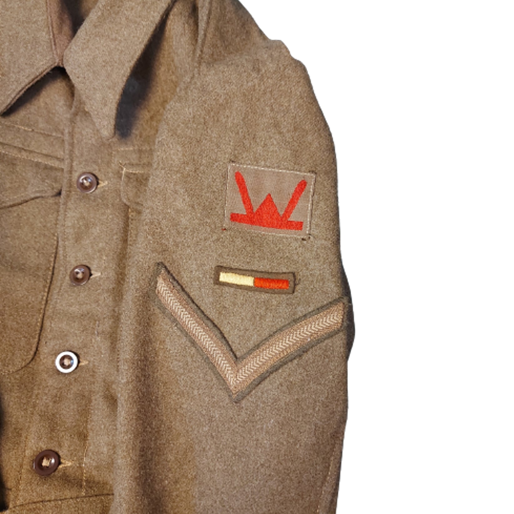 WW2 British 53rd Welsh Division-Royal Armored Corps Battle Tunic 1940 ...