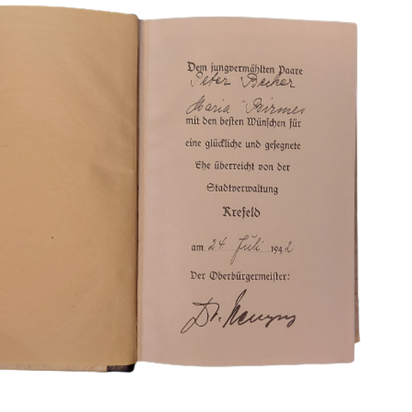 WW2 German Named Mein Kampf Wedding Edition 1942 – Canadian Soldier ...