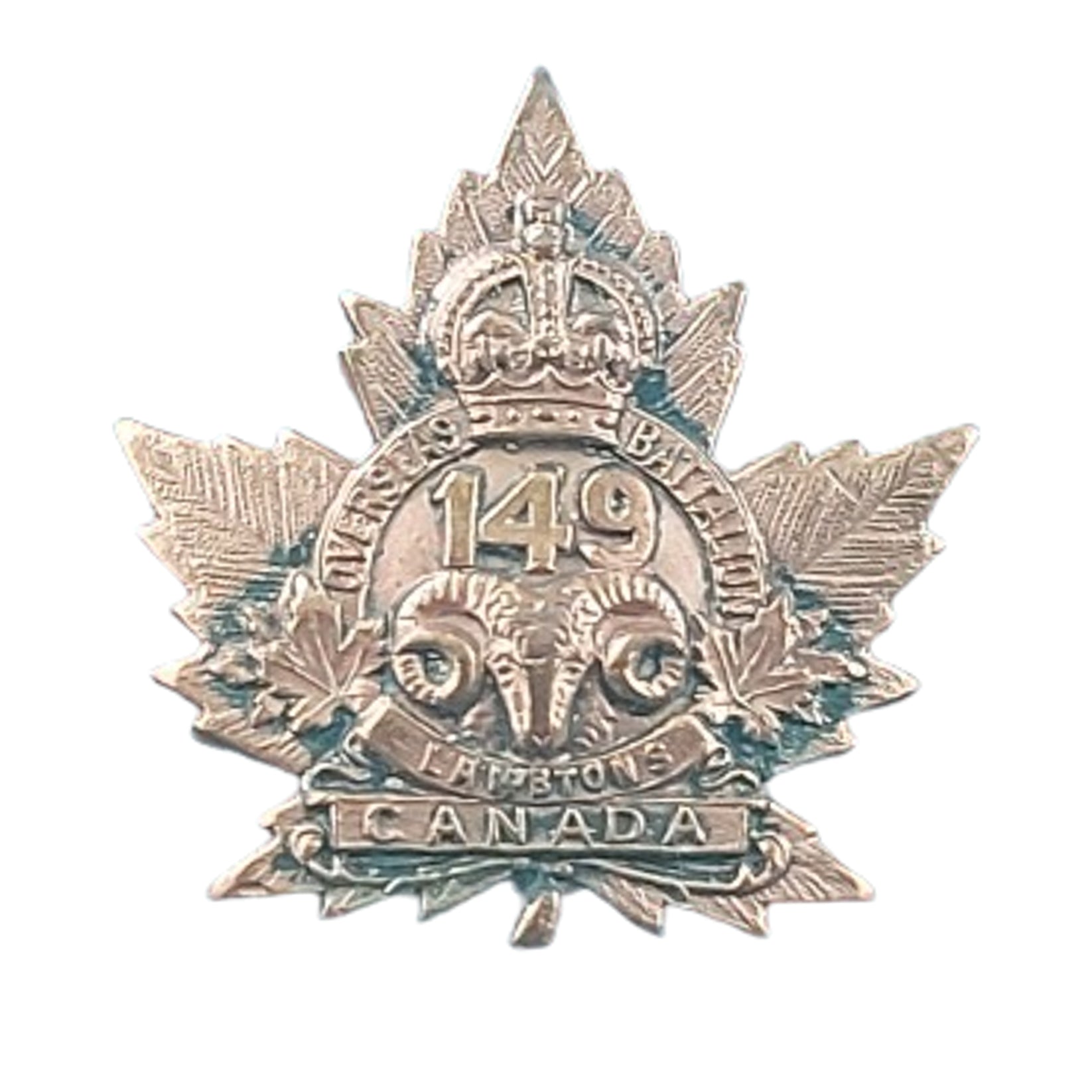 WW1 Canadian 149th Battalion Collar Badge -Lambton Ontario – Canadian ...
