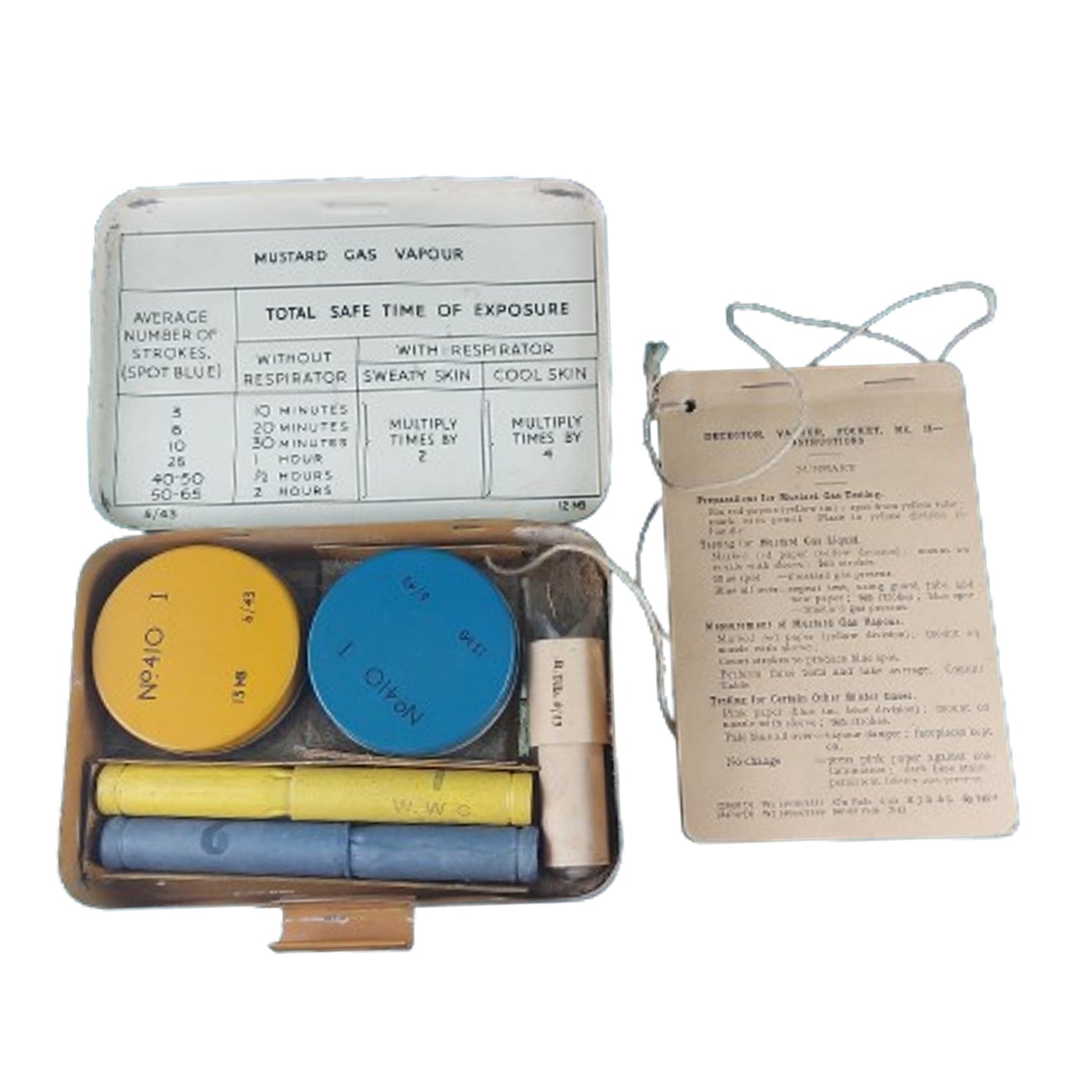WW2 Canadian Towers Gas Detection Kit -Detector Vapour Pocket Mk.II ...