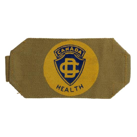 WW2 Canadian Civil Defence Health Armband – Canadian Soldier Militaria