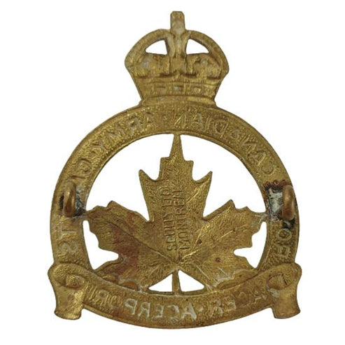 WW2 RCAC Royal Canadian Army Cadets Cap Badge - Scully Montreal ...