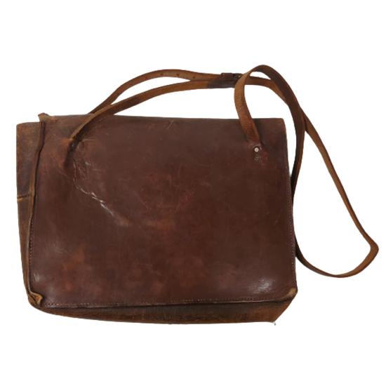 WW1 British Officer's Named Leather Satchel – Canadian Soldier Militaria