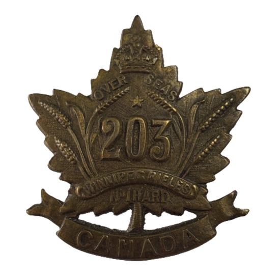 WW1 203rd Battalion (Winnipeg Rifles) Collar Badge - Birks – Canadian ...