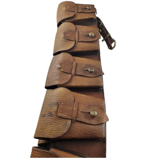 WW1 Canadian Leather 10 Pocket Bandolier 1914 – Canadian Soldier Militaria