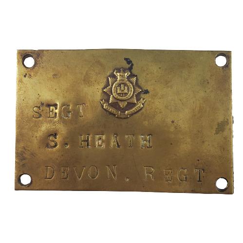 Pre-WW1 British Devon Regiment Named Barracks Door Plaque – Canadian ...