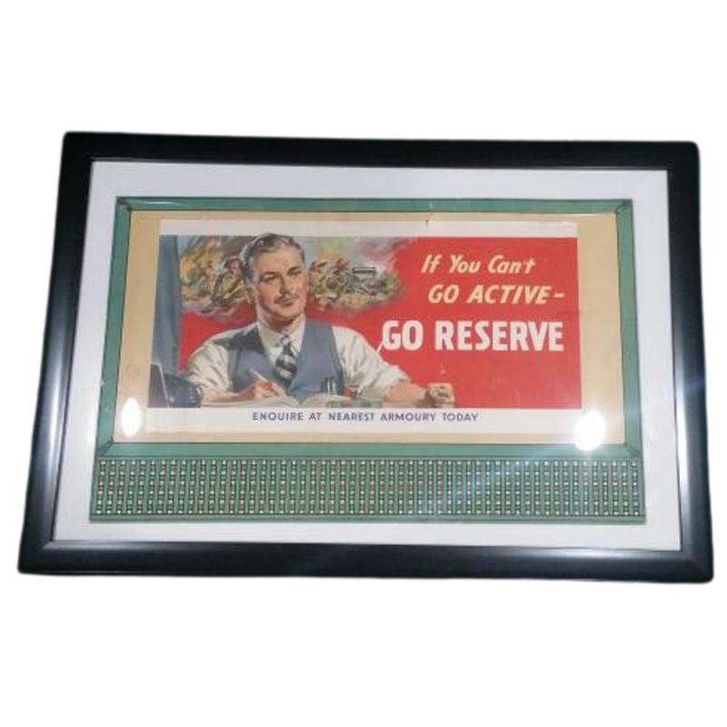 WW2 Canadian Recruiting Poster - Go Reserve – Canadian Soldier Militaria