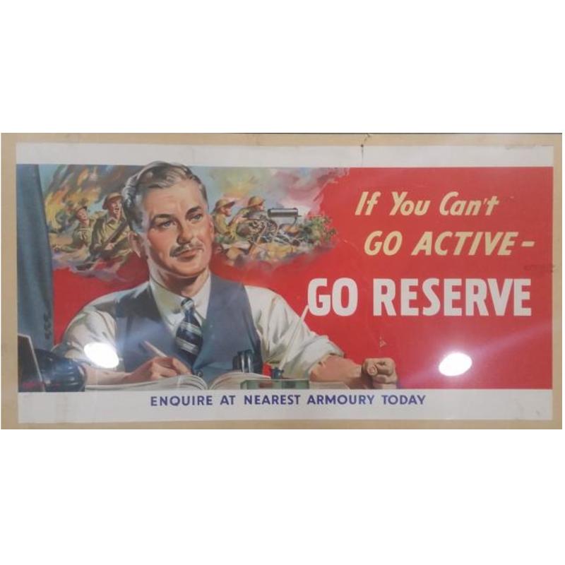WW2 Canadian Recruiting Poster - Go Reserve – Canadian Soldier Militaria