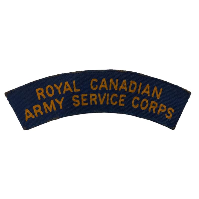 WW2 RCASC Royal Canadian Army Service Corps Shoulder Title – Canadian ...