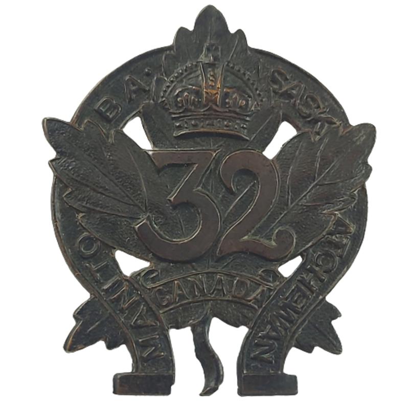 WW1 32nd Battalion (Manitoba-Saskatchewan) Collar Badge – Canadian ...