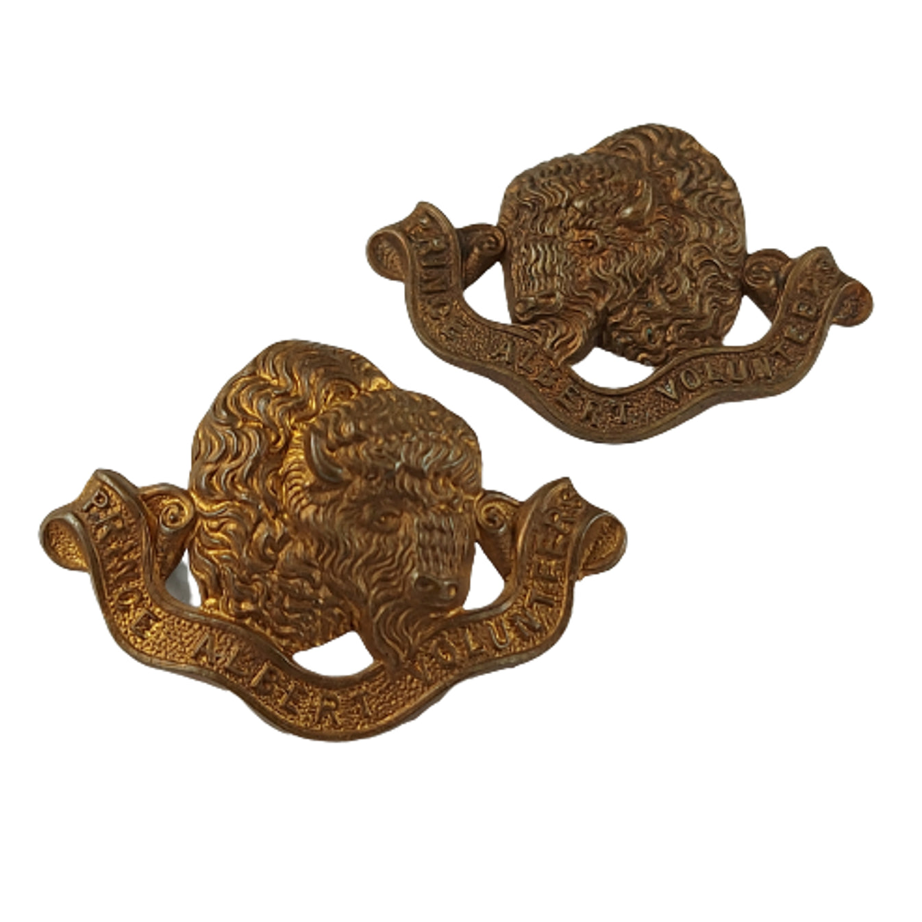 WW2 Canadian Prince Albert Volunteers Collar Badge Pair – Canadian ...