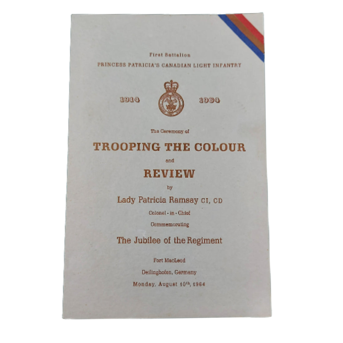 Post-WW2 Canadian 1964 PPCLI Trooping The Color -Jubilee Of The Regime ...