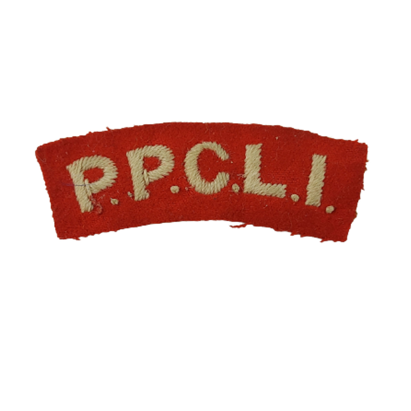 Ww1 Ppcli Cloth Shoulder Title Canadian Soldier Militaria