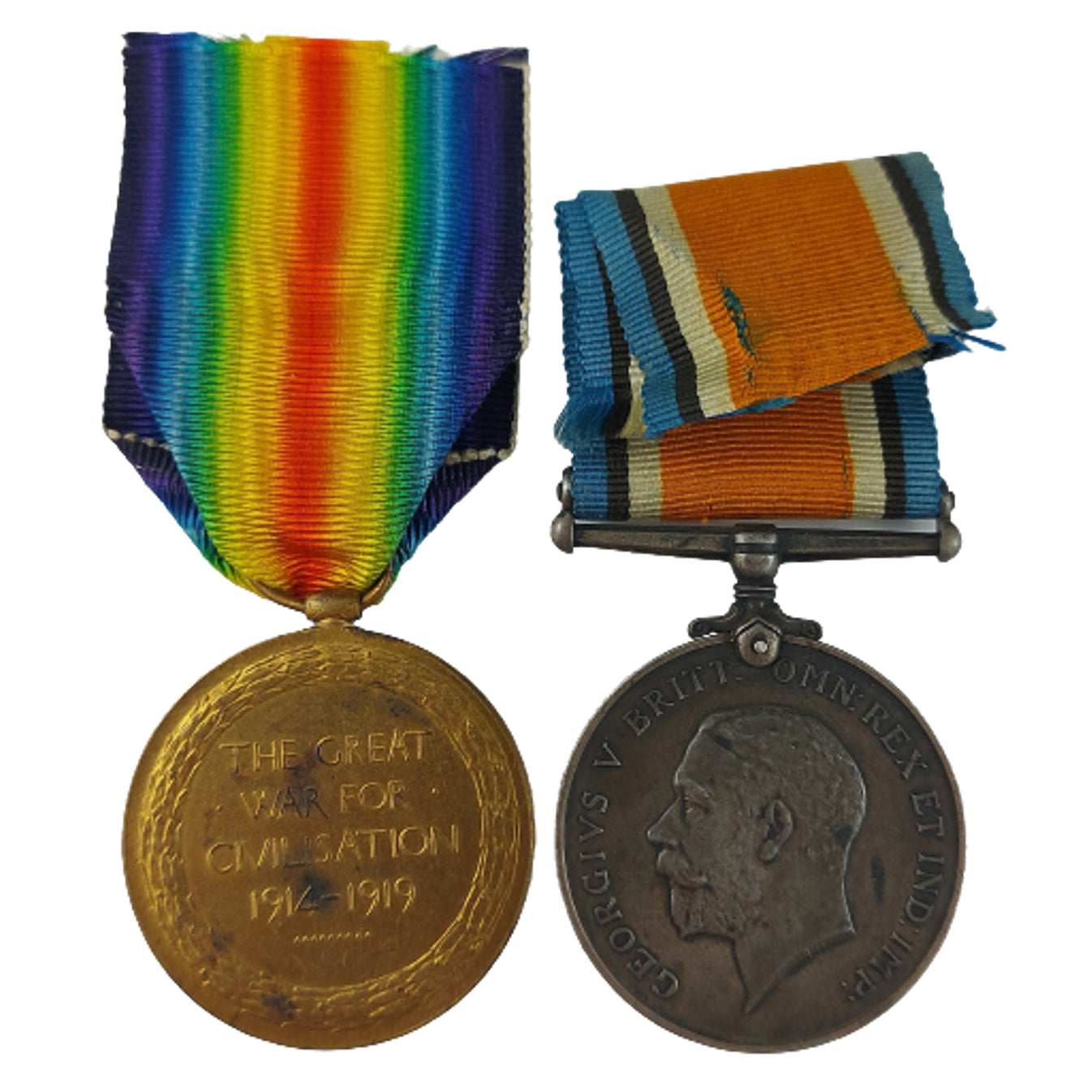 WW1 Canadian Medal Pair 50th Battalion - 137th Battalion Calgary Alber ...