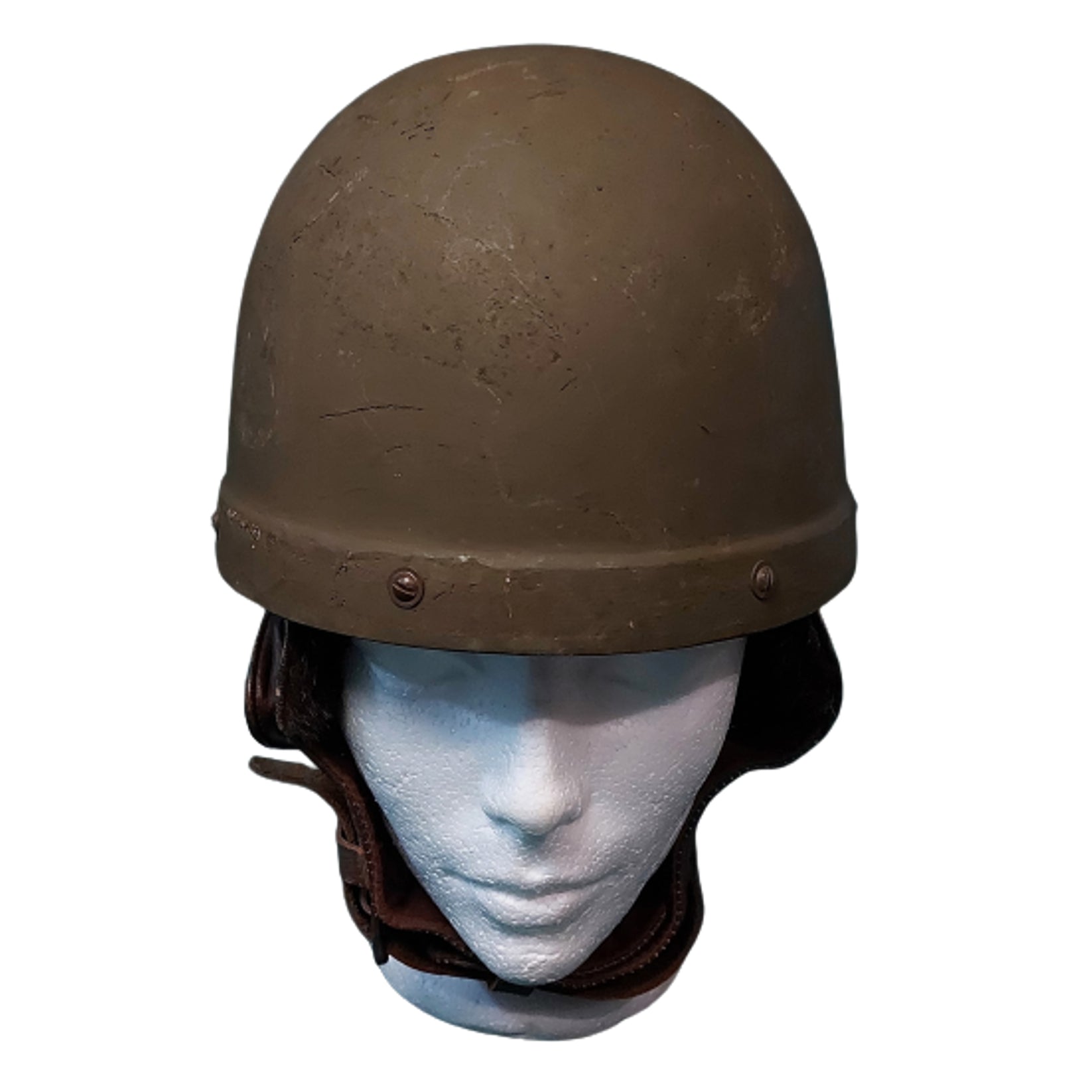 WW2 Canadian Dispatch Riders Fiber Helmet C-Broadarrow – Canadian ...