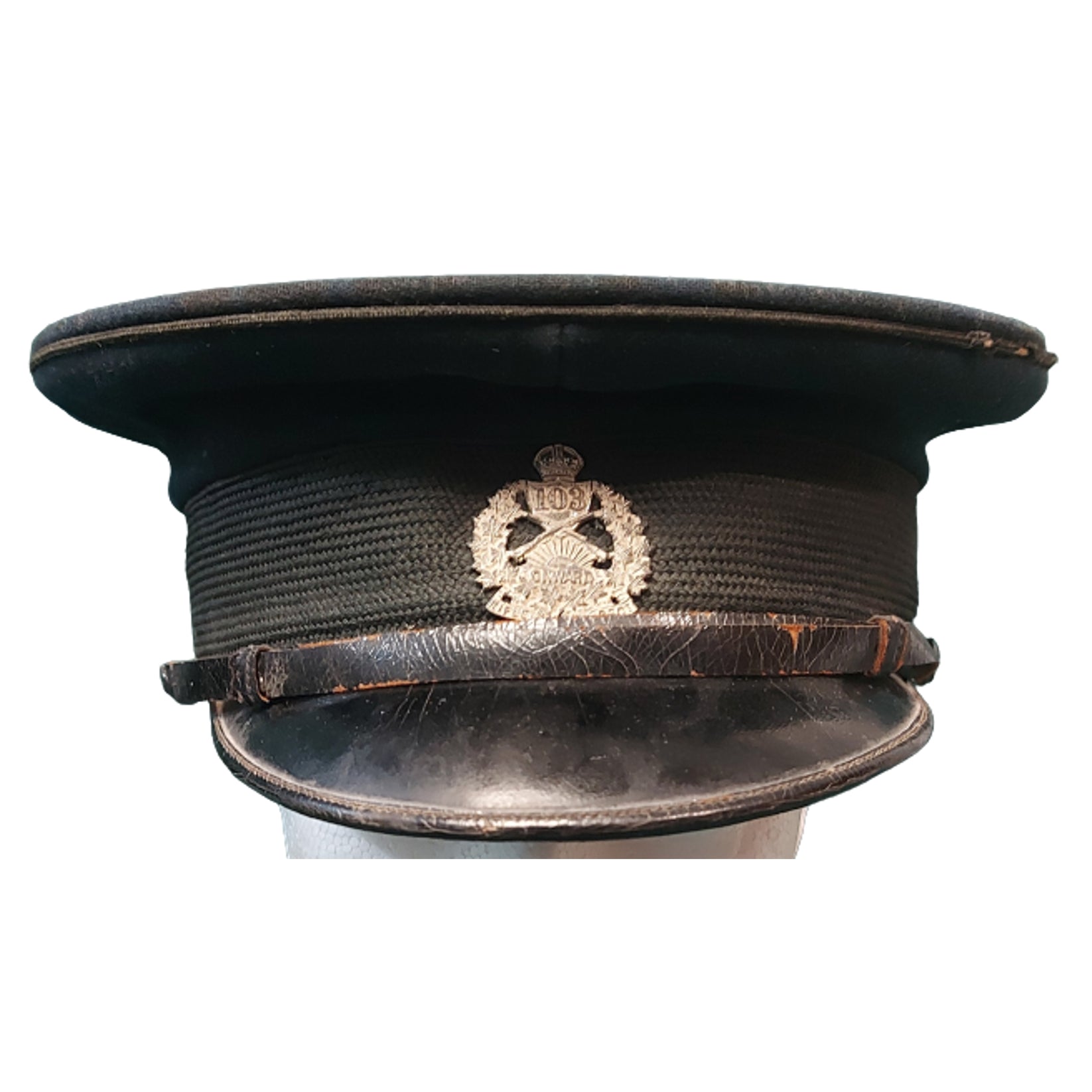 Pre-WW1 Canadian 103rd Calgary Rifles Officer's Visor Cap With Badge ...