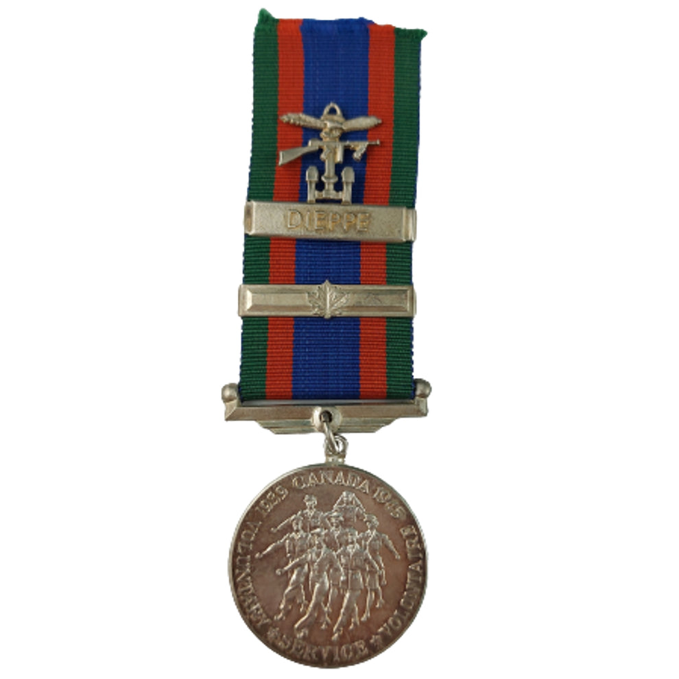 WW2 CVSM Canadian Volunteer Service Medal With Overseas Bar And Dieppe ...