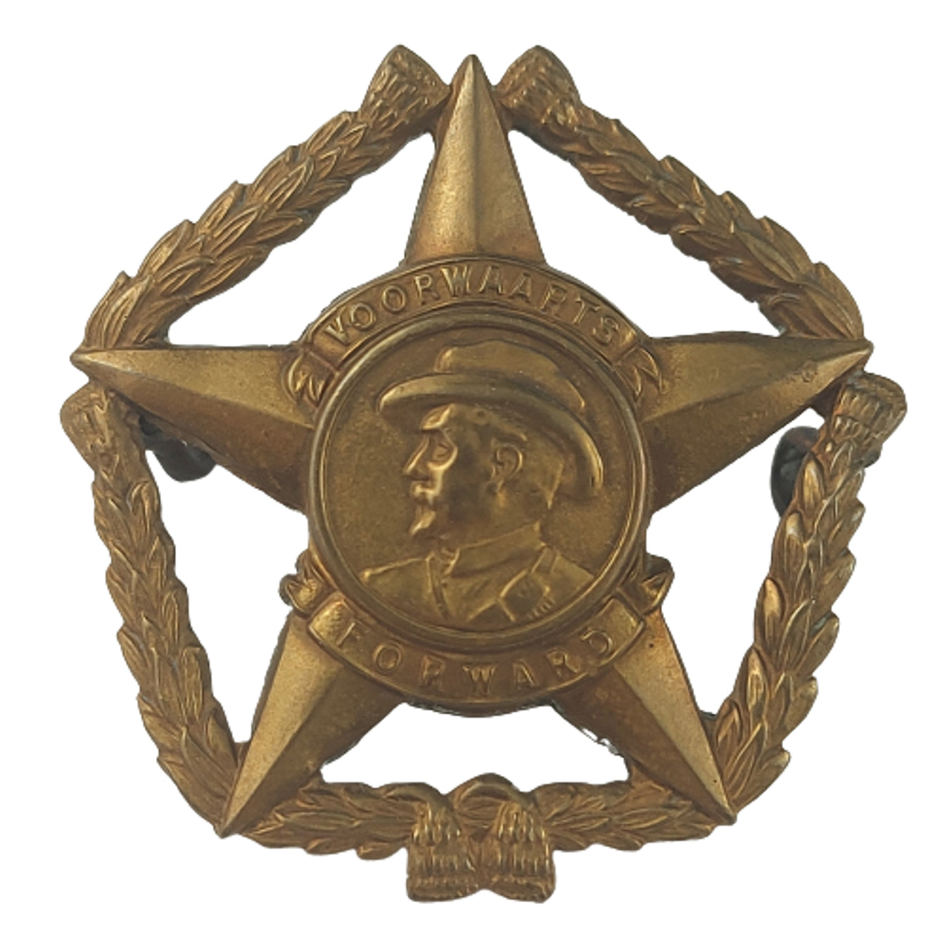 WW2 South Africa Army Woorwaarts Cap Badge – Canadian Soldier Militaria