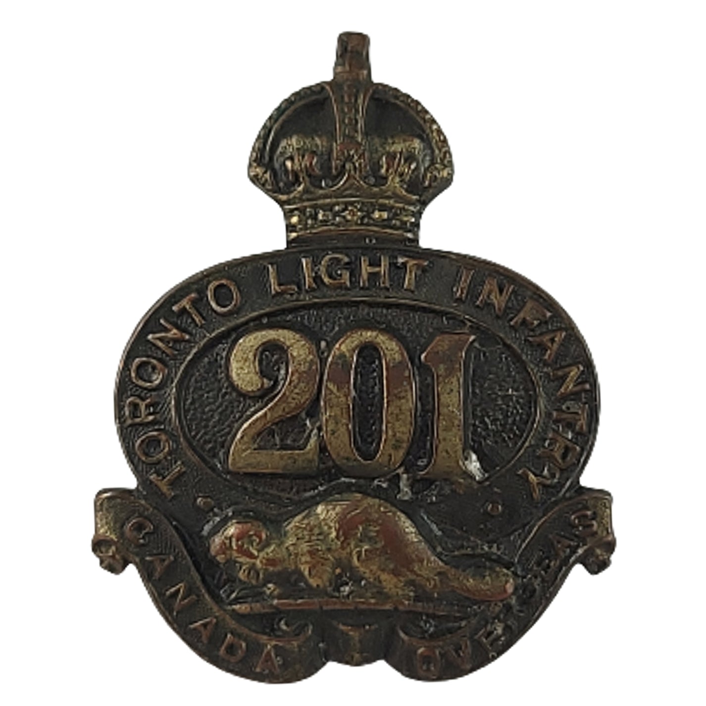WW1 Canadian 201st Battalion Collar Badge - Toronto Light Infantry ...