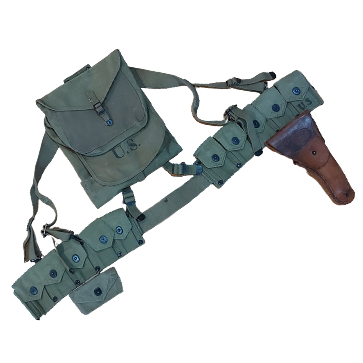 WW2 U.S. United States Army Infantry Webbing Equipment Set 1943 ...