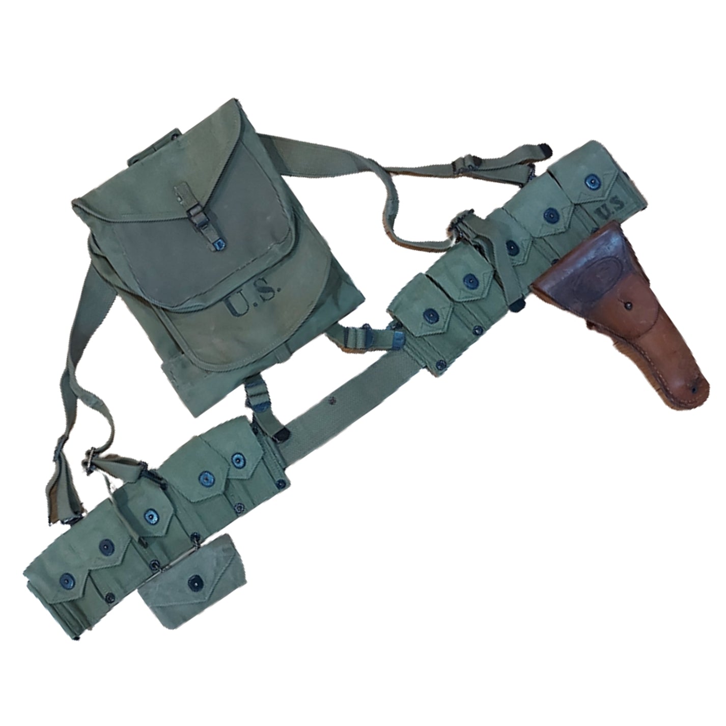 WW2 U.S. United States Army Infantry Webbing Equipment Set 1943 ...